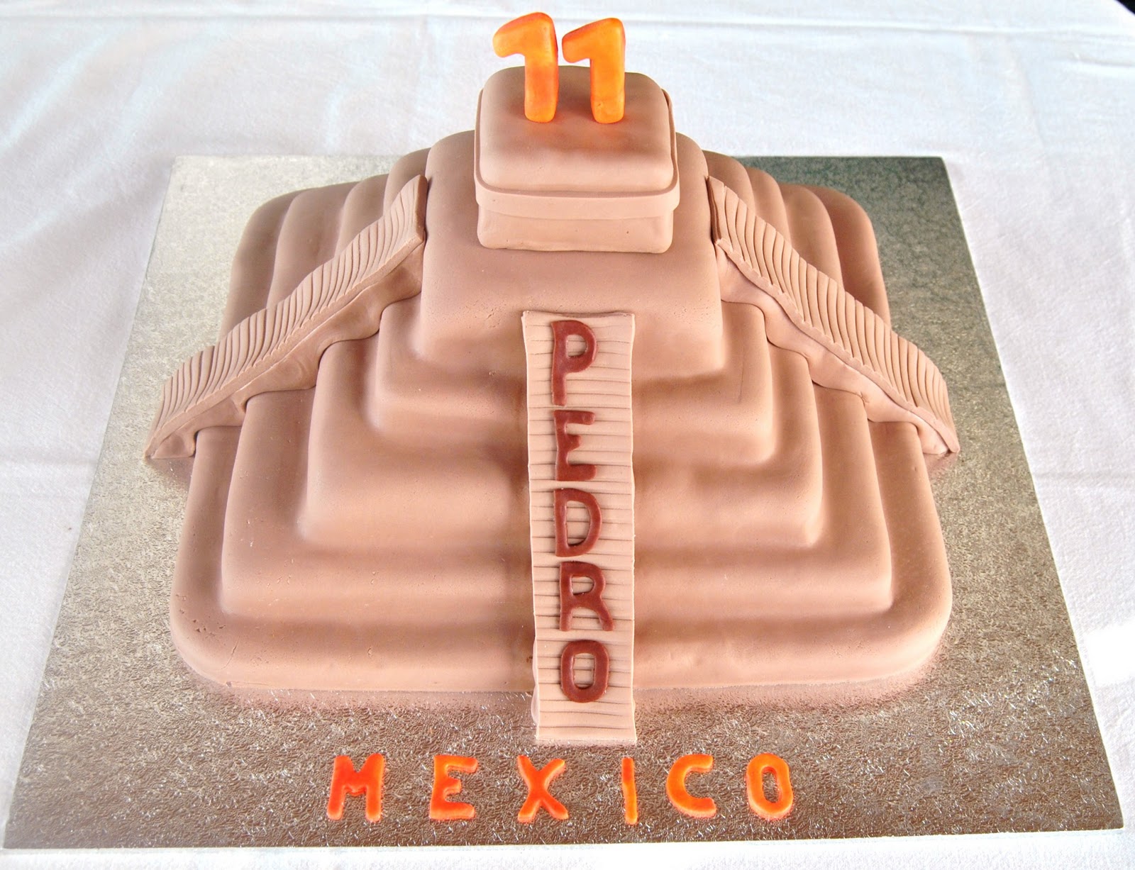 miocake: Bolo piramide do mexico para o Pedro