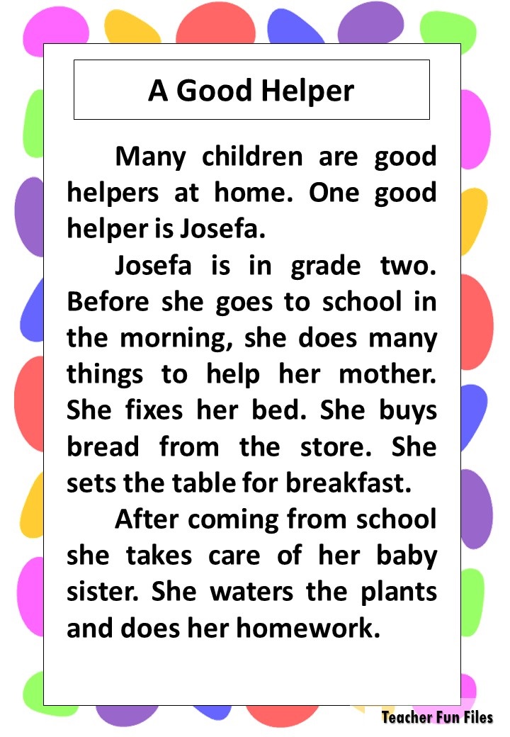 Teacher Fun Files: English Reading Passages 17