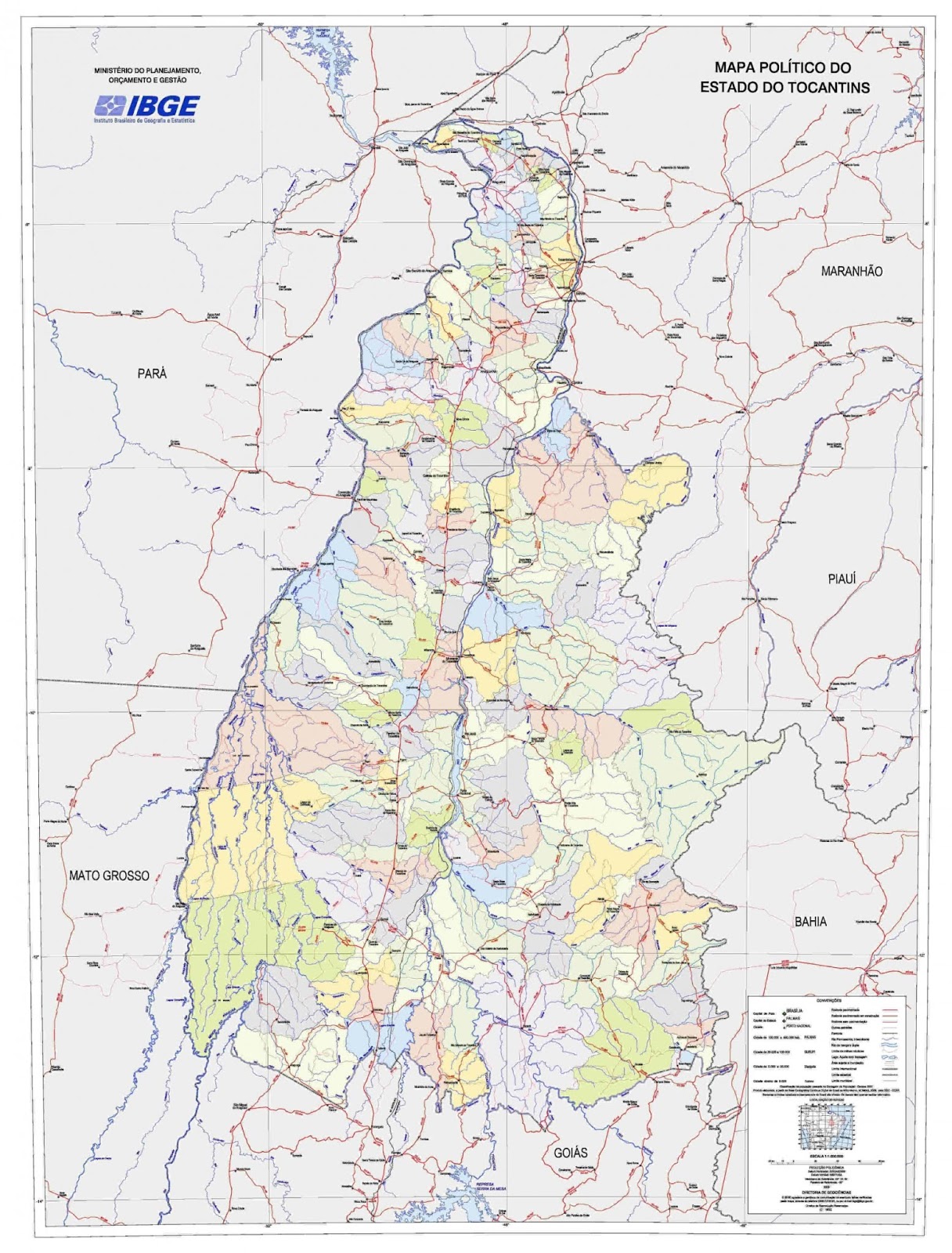 Mapas do Estado do Tocantins