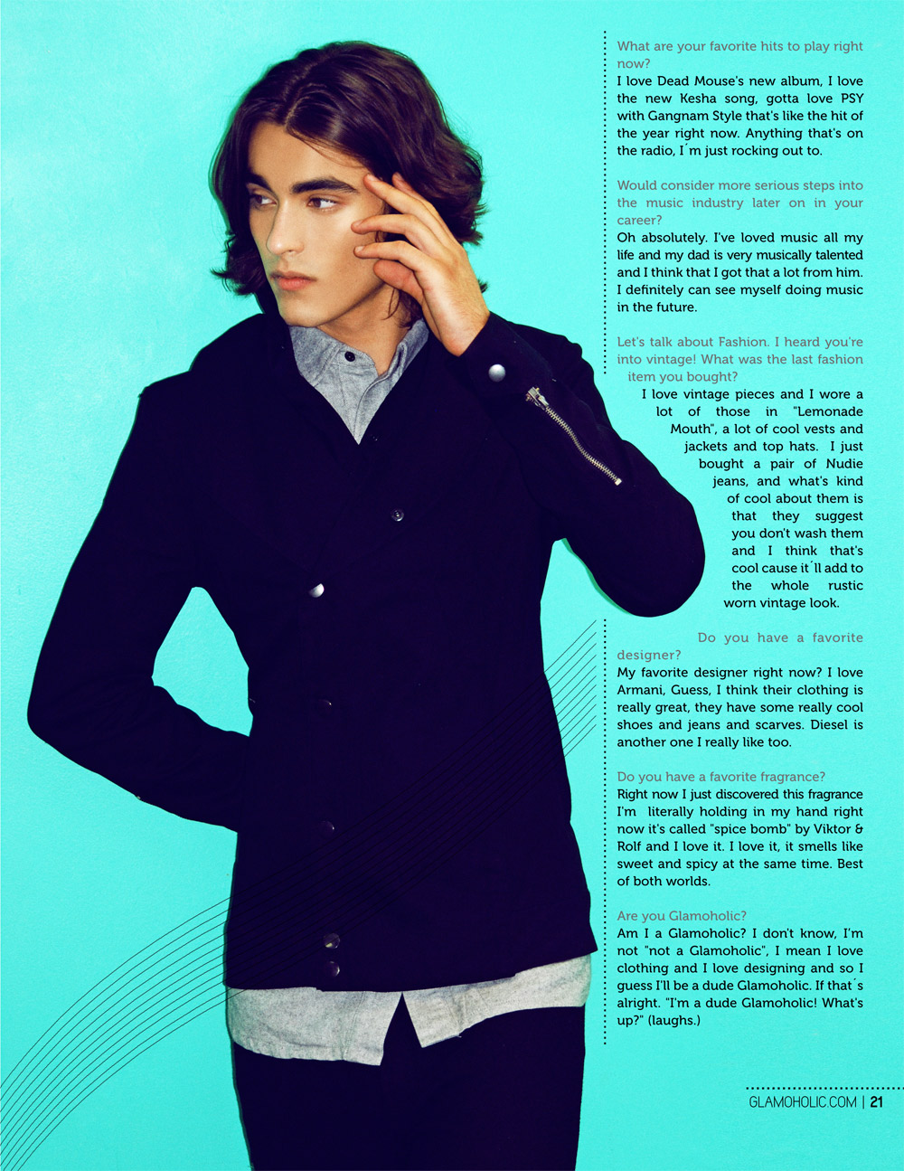 DisneyChannelEARS: Blake Michael opens up to Glamoholic Magazine about ...