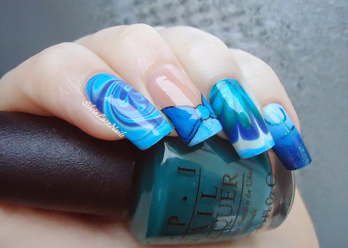 Silvia Lace Nails: Sailor Moon collab manicure: Sailor Neptune