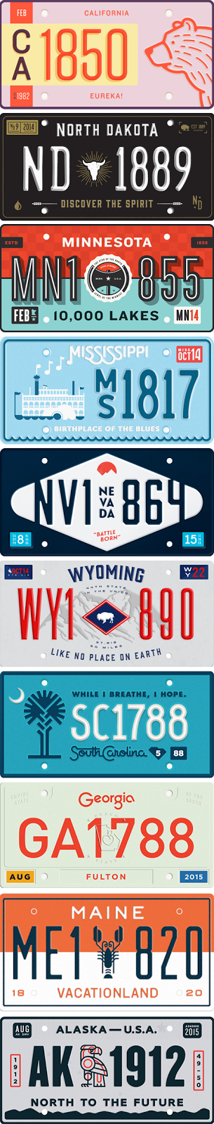 COLORFUL LICENSE PLATES