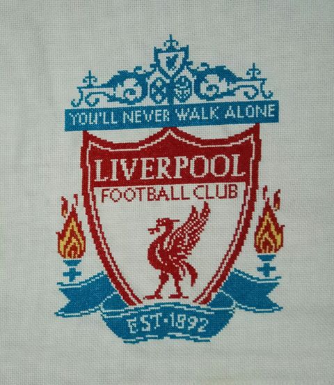 EASY PATTERNS: Liverpool FC cross-stitch pattern