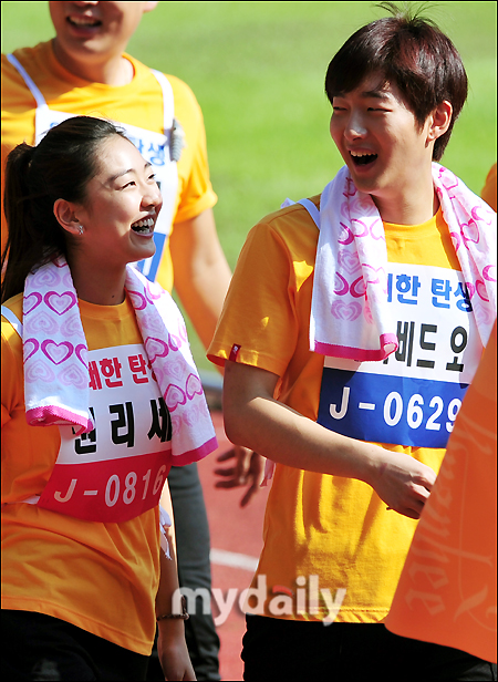 [PHOTOS] KwonOh Couple on MBC 3rd Idol Athletic Championship ~ David Oh ...