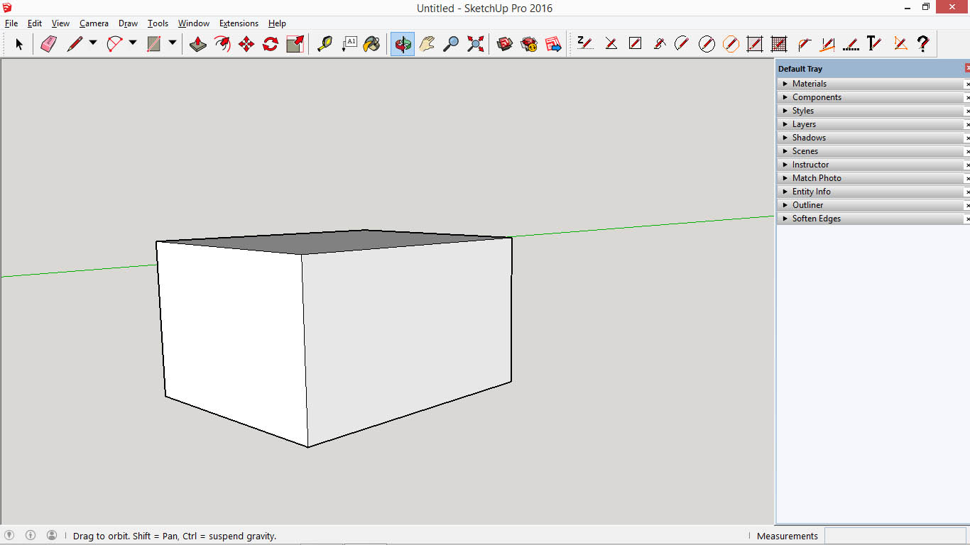 Menggambar Tangga Menggunakan Line Tool (L) dan Push/Pull Tool ...