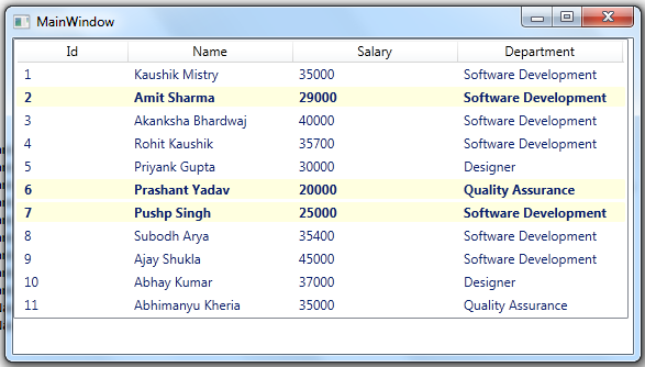 SoftwareKaffee: WPF Highlight ListView Row