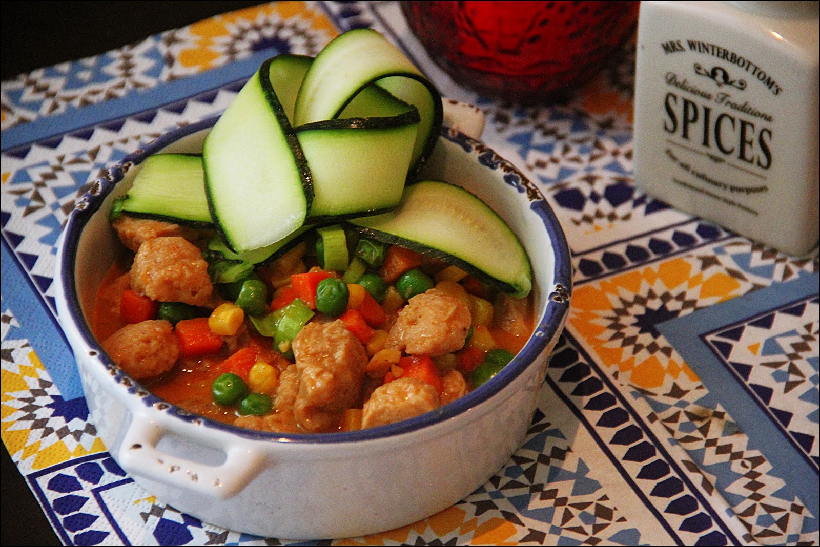 Vegan Sphere: Soya Chunks masala dish