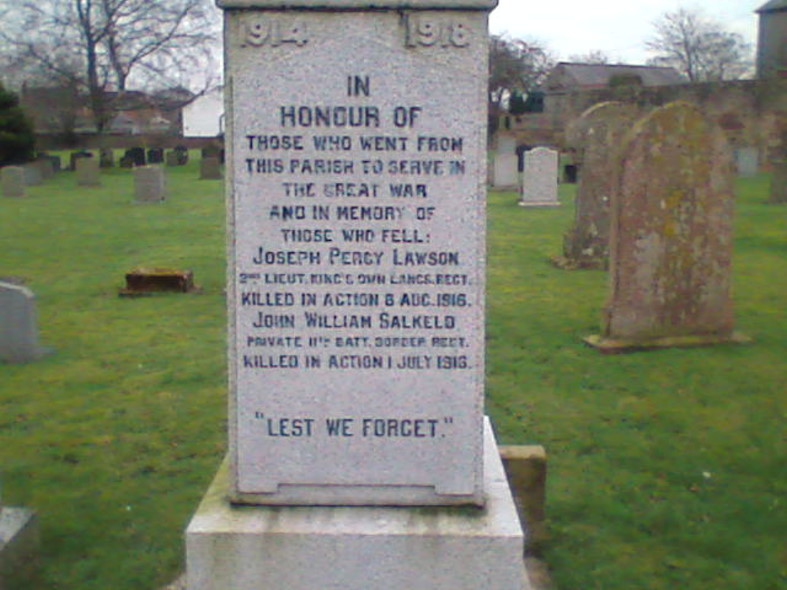 WW2 - The Second World War: Honouring the 'Fallen' of Thursby, Cumbria