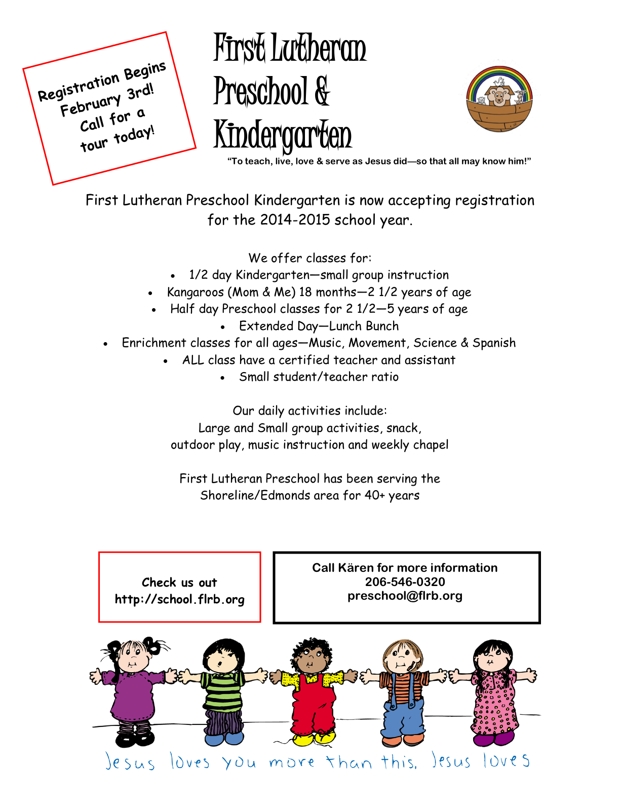 Shoreline Area News: First Lutheran offers preschool and kindergarten
