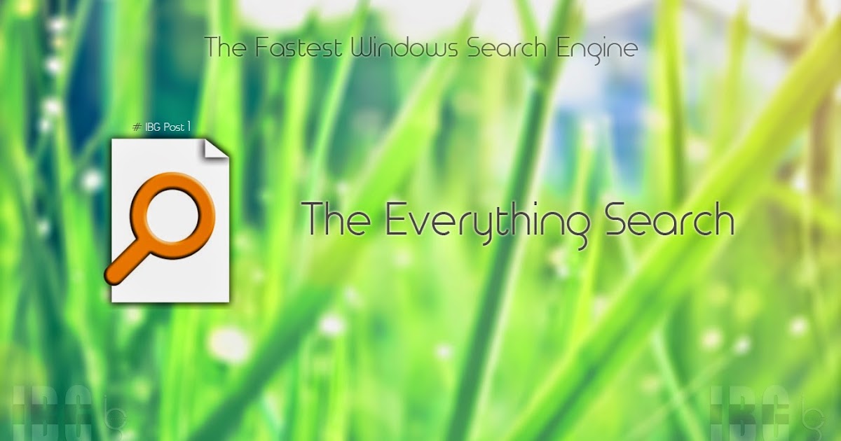Amazing Windows Search Engine - IBG