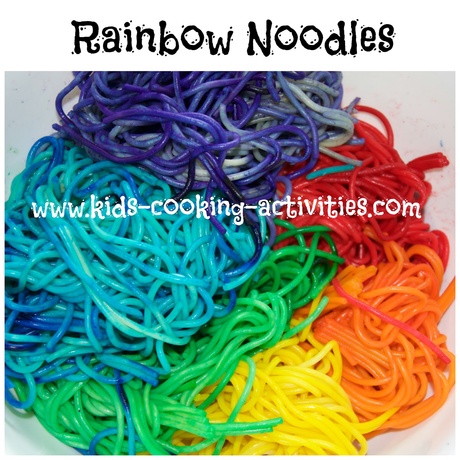 Rainbow Colored Noodles -Edible Craft Series