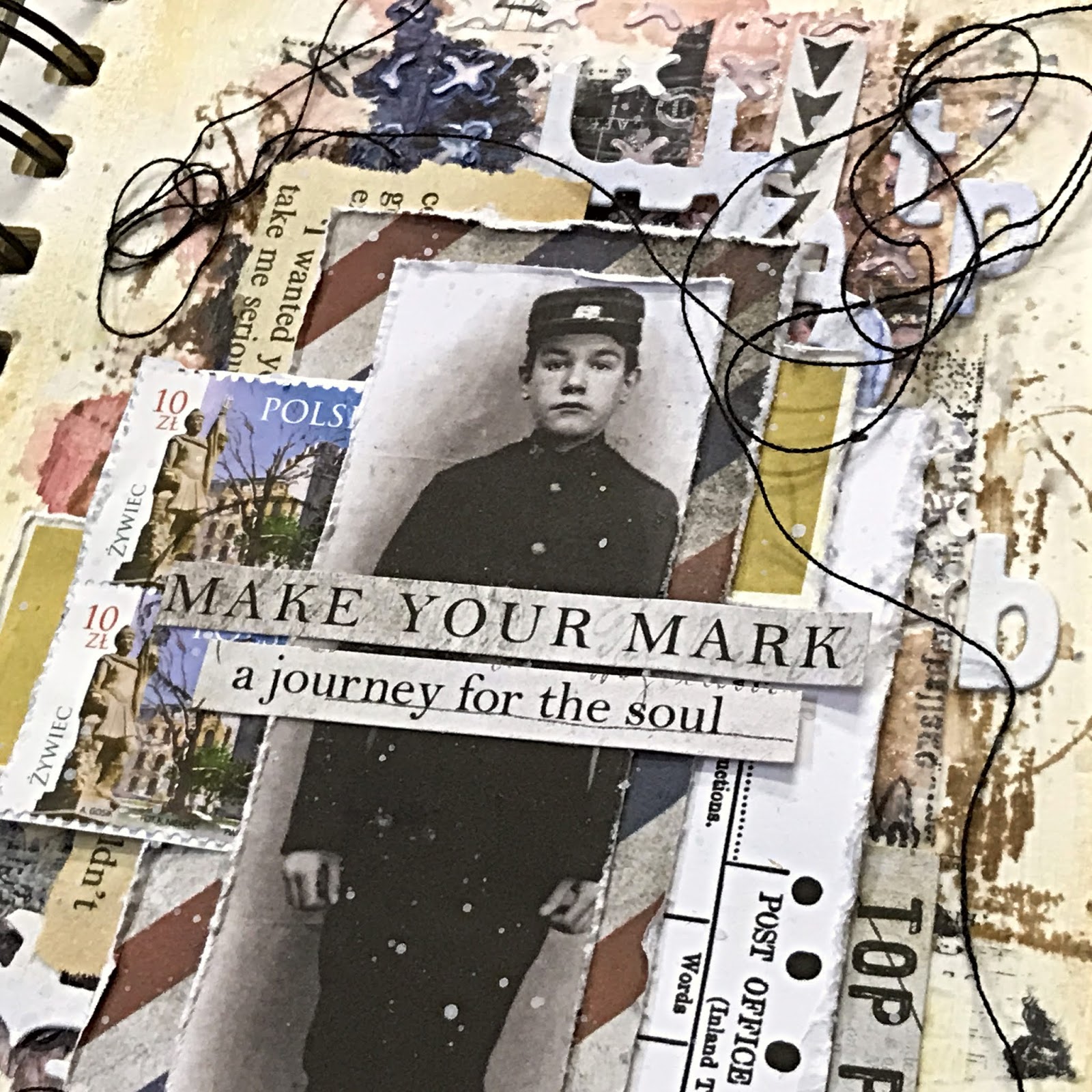 Art and Soul Studio: Vintage Art Journal Spread- Make Your Mark by Dutt ...