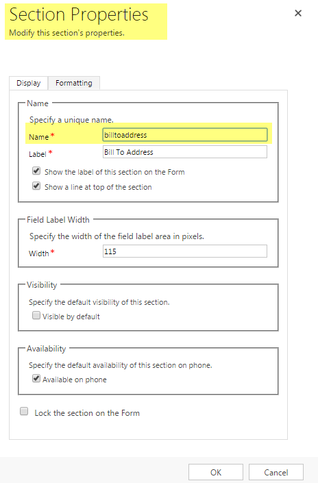 Microsoft Dynamic Crm How To Hide A Section In Ms Crm 2016 Based On User Logged In
