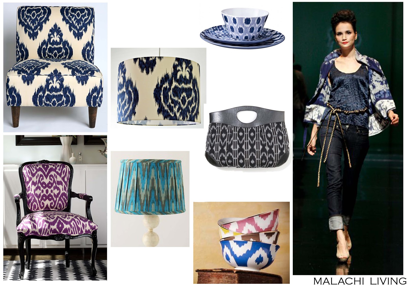 KLAPPERTAART ONLINE: MOODBOARD: IKAT INSPIRATION FROM RUNWAY to YOUR HOME