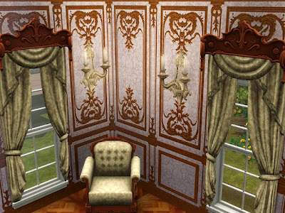 My Sims 3 Blog: Versailles Wall Panel Set by Regal Sims