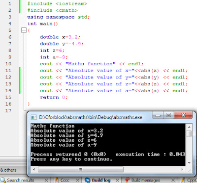 C++ Programming language mathematical function - Code for Java c