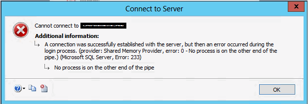 All about MS SQL Server And Hadoop Administrator: Error 233 - No process is on the other end of ...