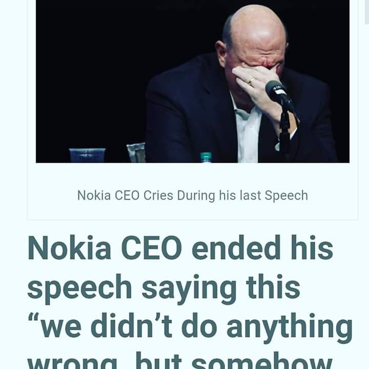 NidoKidos Official Blog: [nidokidos] Nokia CEO cries during his last speech