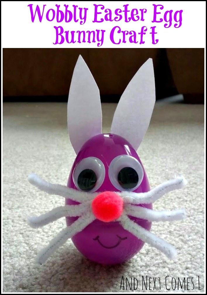 Wobbly Easter Egg Bunny Craft | And Next Comes L