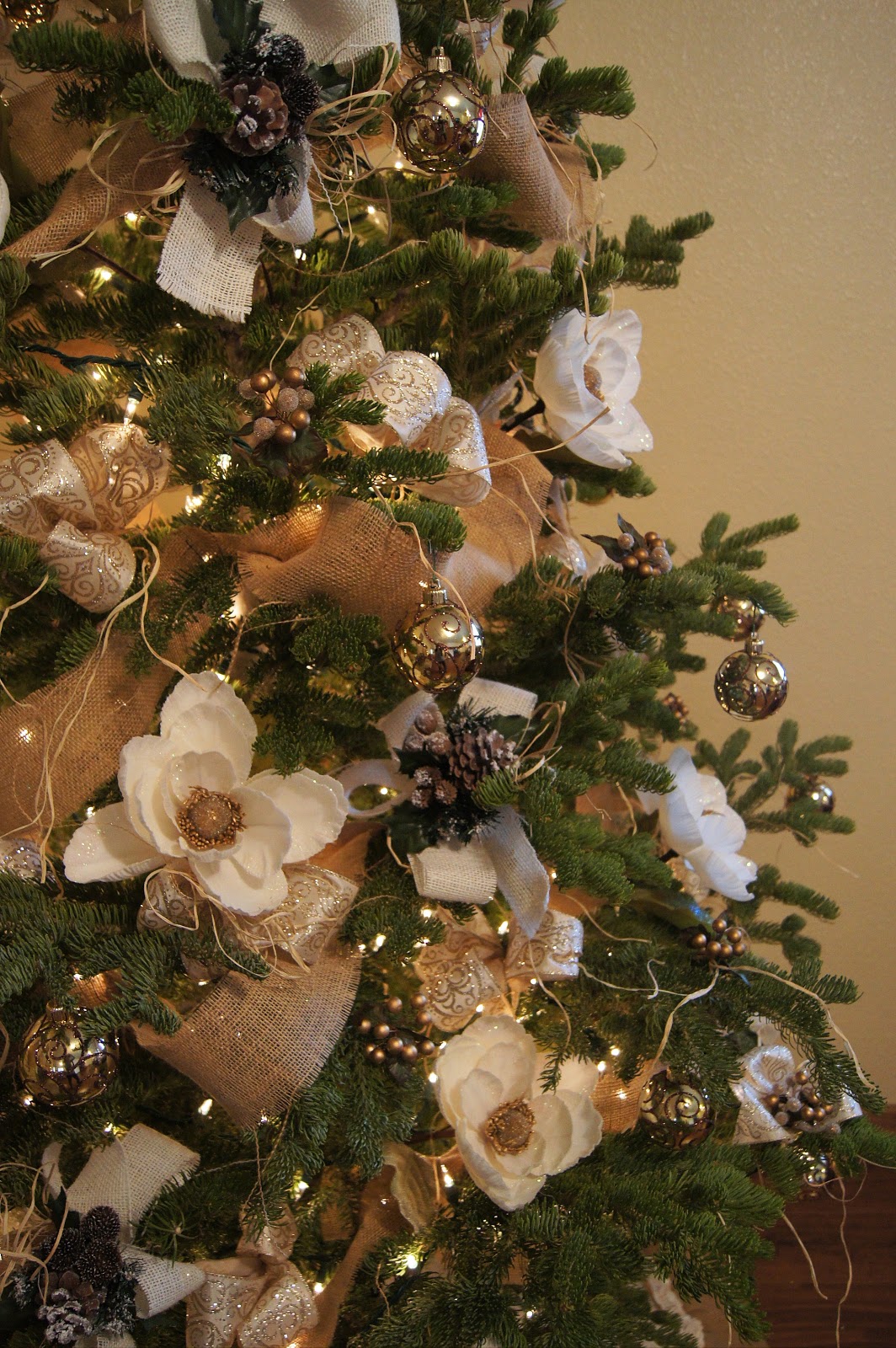 In Full Bloom Floral Design: Elegant, French Burlap Christmas Decor