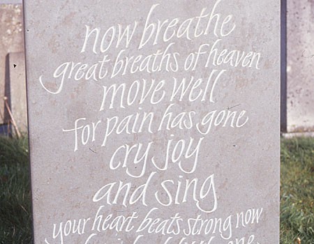 paradis express: Pip Hall lettercarving