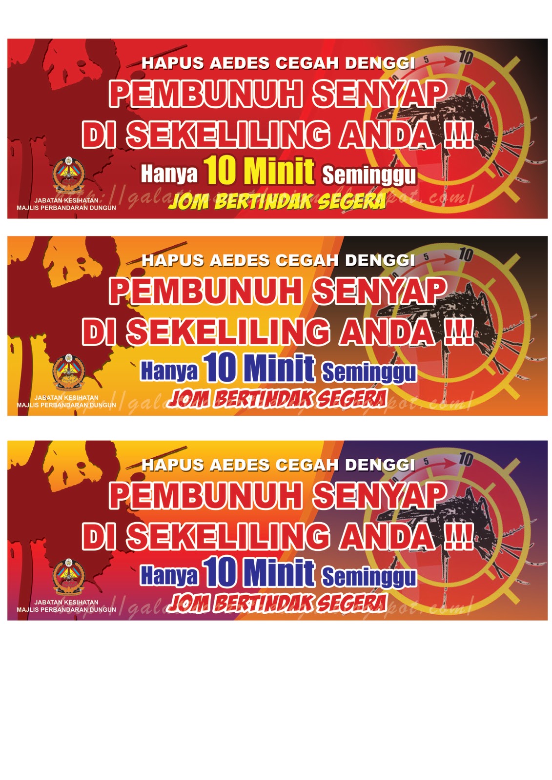 Belog Design Cik PutPut: banting dan banner denggi