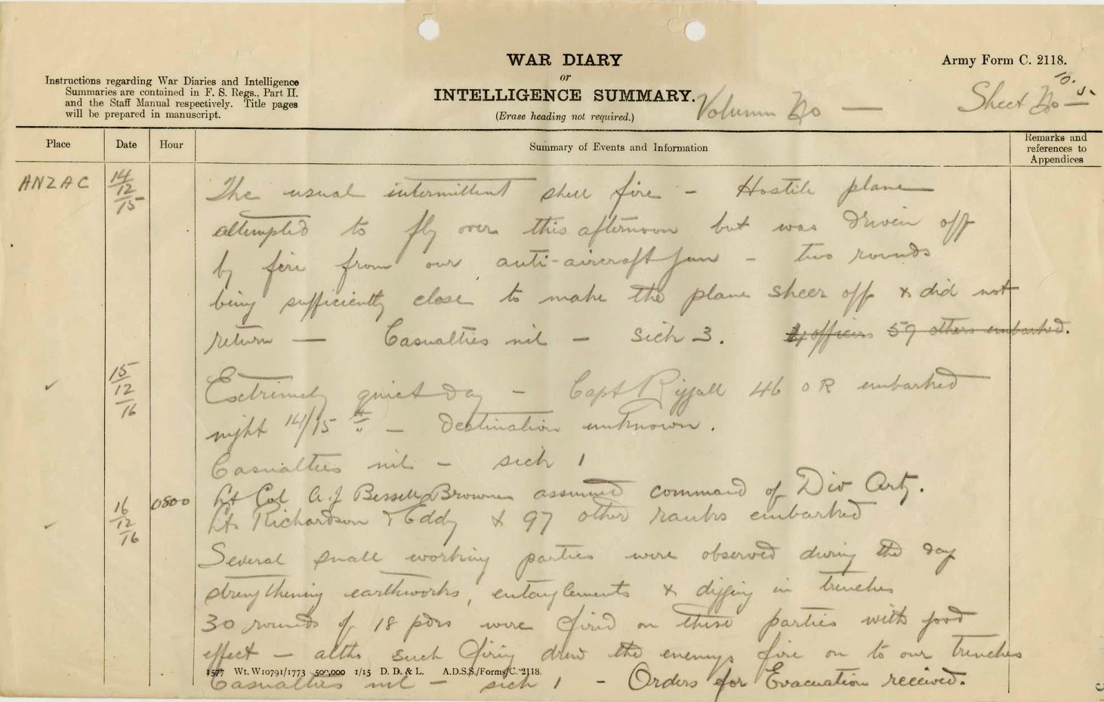 James Greenbank's ANZAC Story: July 2015