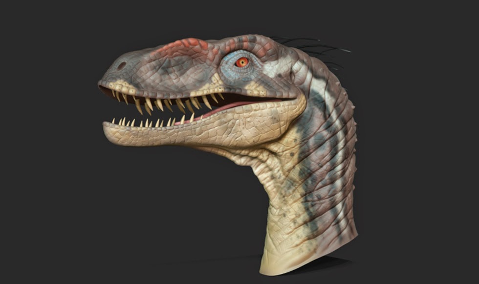Aniket Shanbhag CG works: Velociraptor Head sculpt WIP