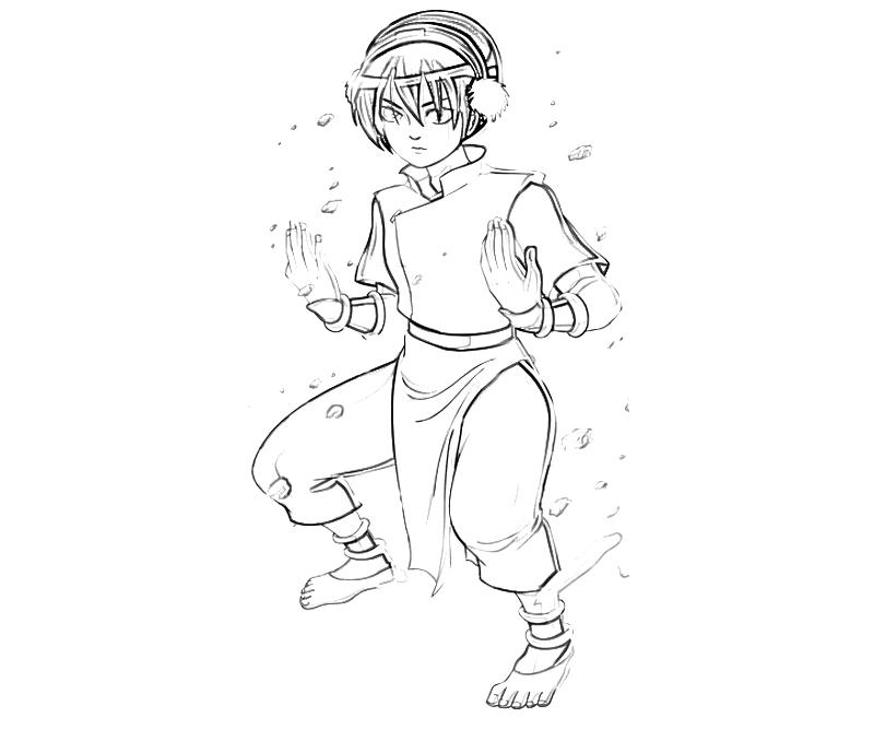 Toph Coloring Pages