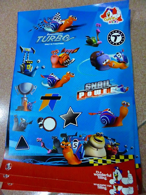 Gostan Sikit: Turbo sticker sheet - KFC Chicky Meal