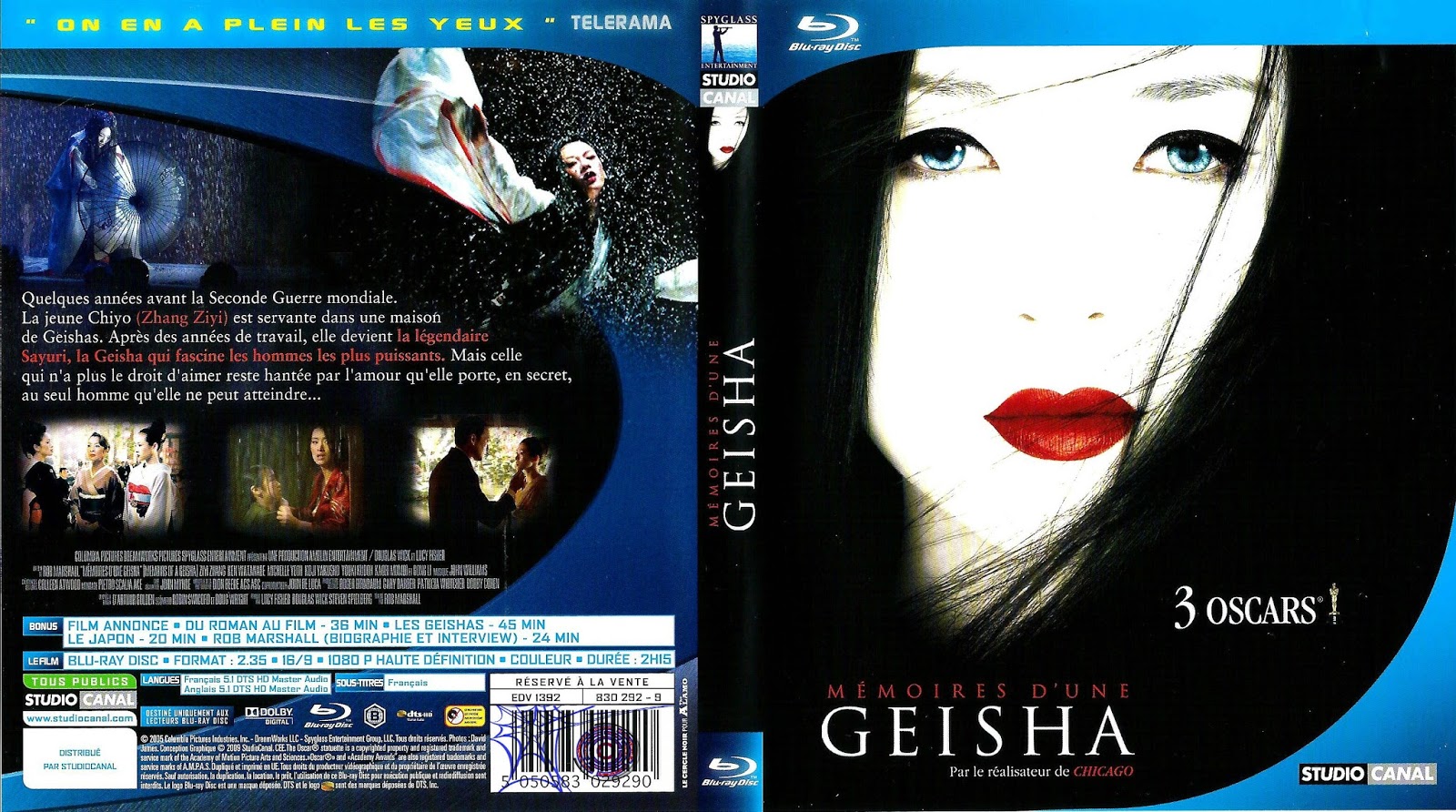 BLU-RAY JAQUETTES BLU-RAY: Mémoire d'une geisha