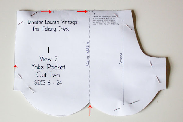Attaching All-in-one yoke pockets | Jennifer Lauren Vintage | Bloglovin’