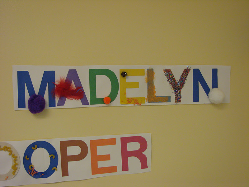 Beautiful Chaos: Preschool: Decorated Names