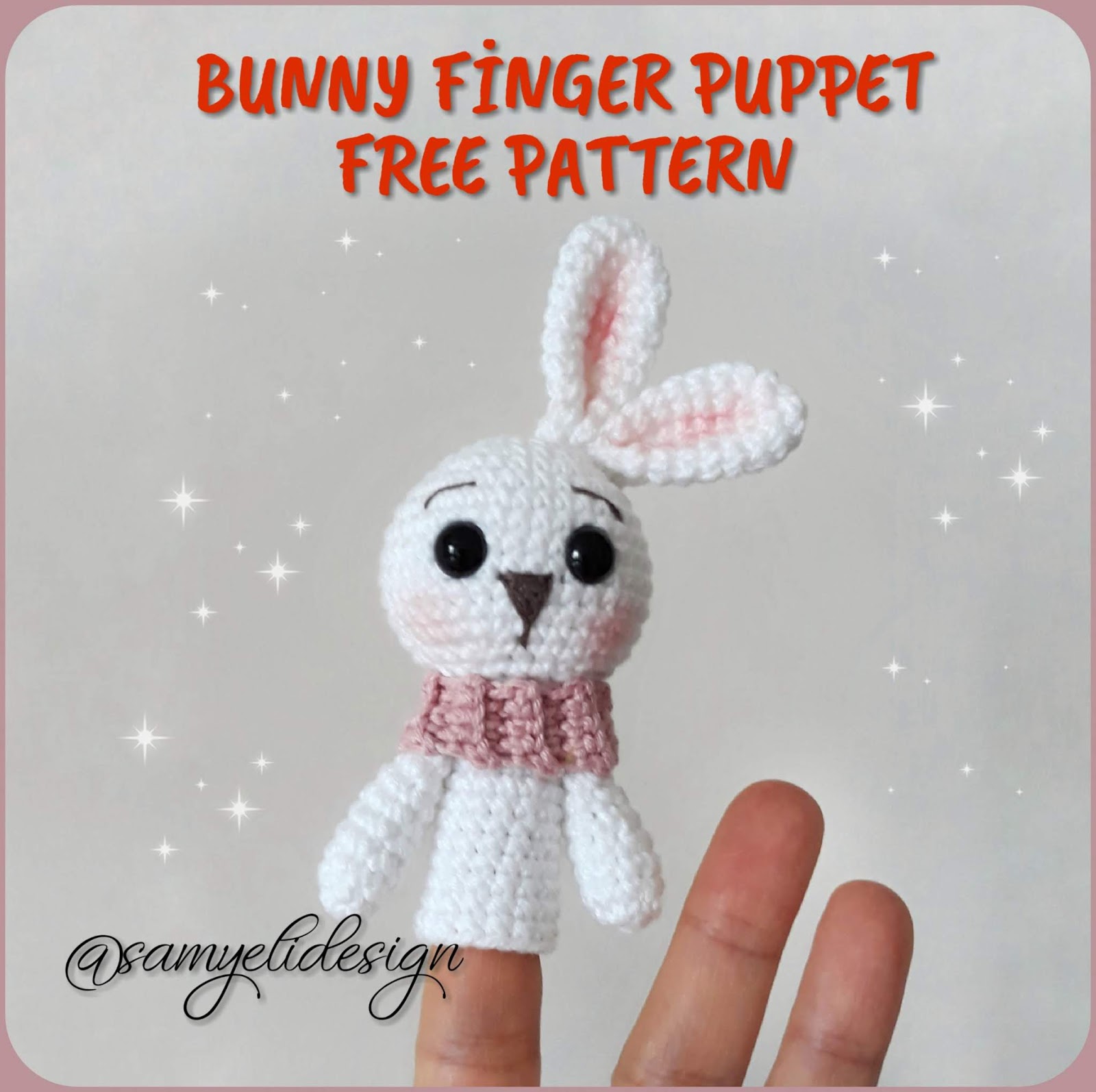 Samyelinin Örgüleri: Bunny Finger Puppet Free Pattern