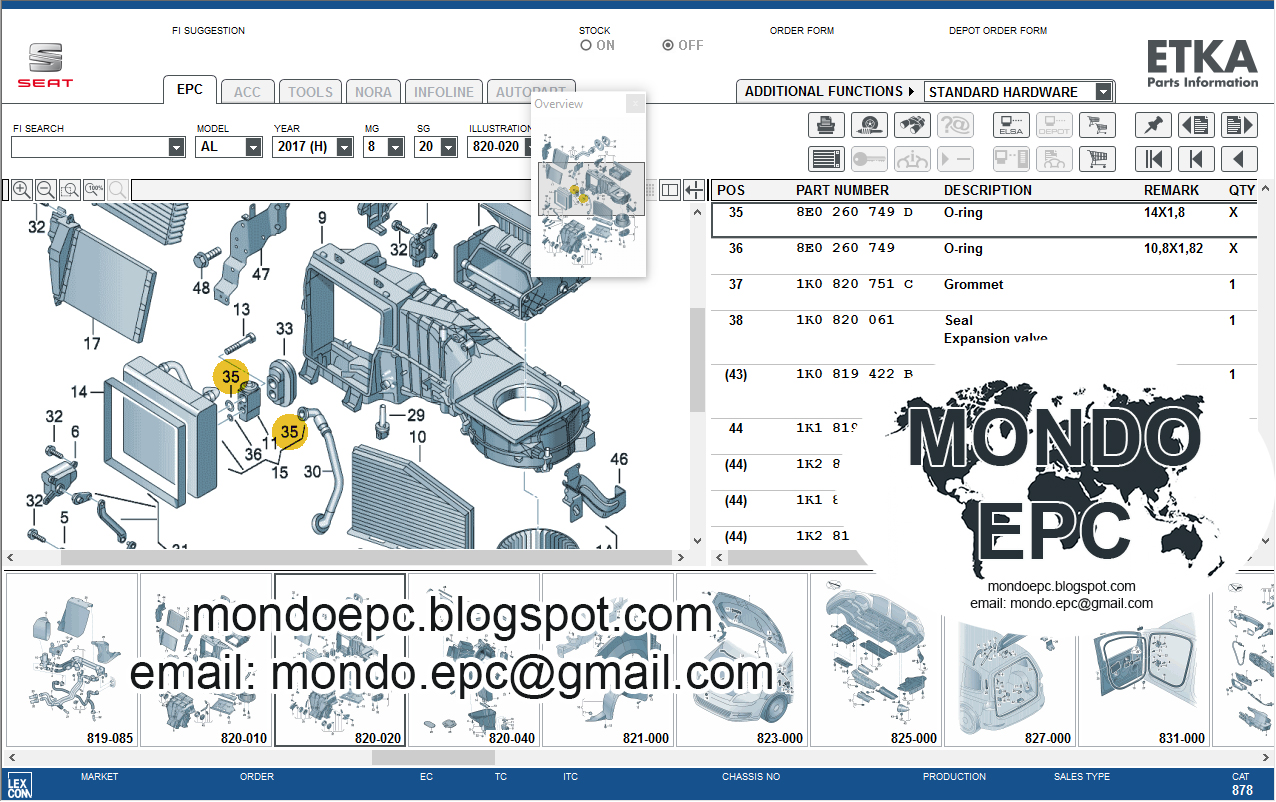 MONDO EPC: ETKA 8 VOLKSWAGEN AUDI SKODA SEAT INTERNATIONAL EPC ...