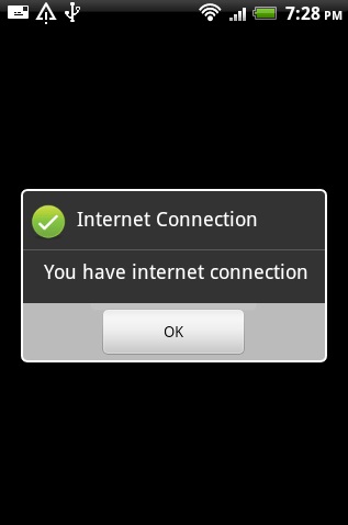 Android Examples with Code: How to detect Internet connection after launching Android app