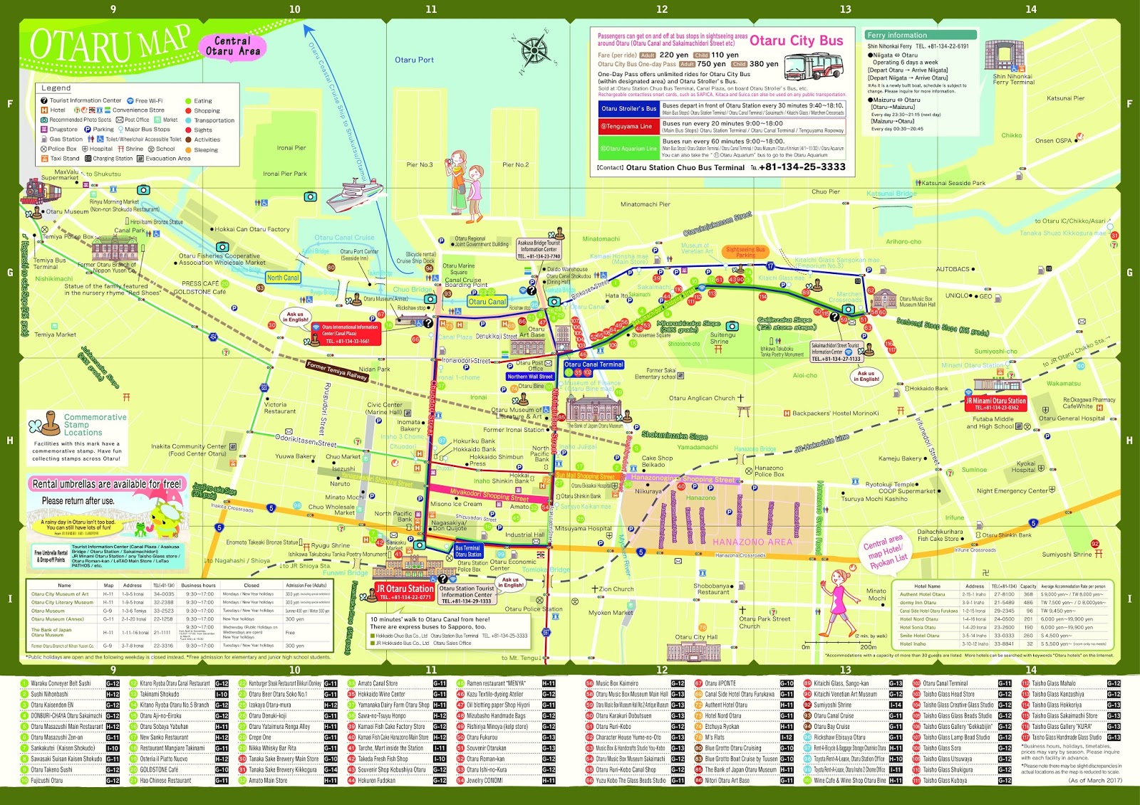 แผนที่เมืองโอตารุ - Otaru Map
