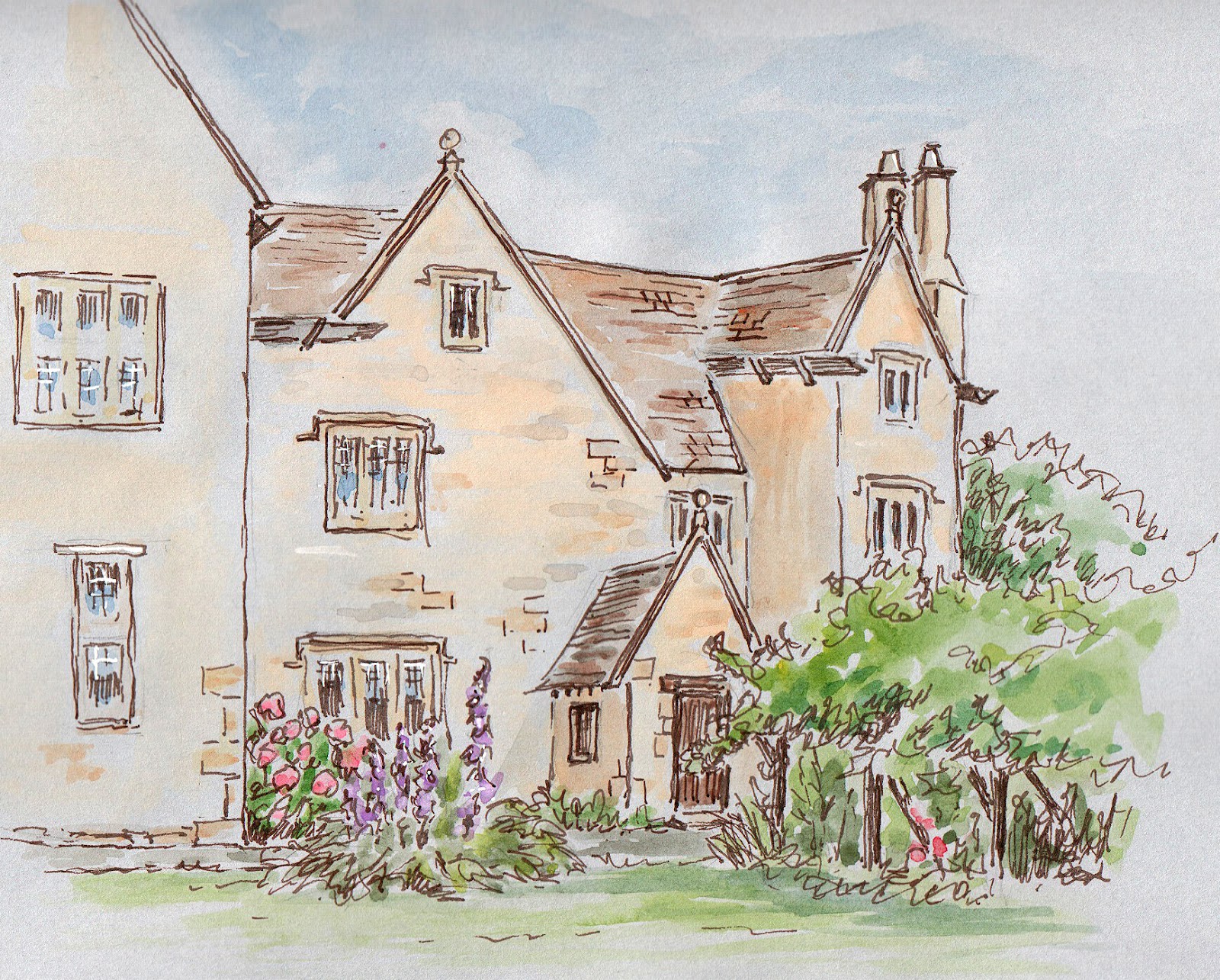 Paper, paint and print: Sketch Outing to Kelmscott Manor