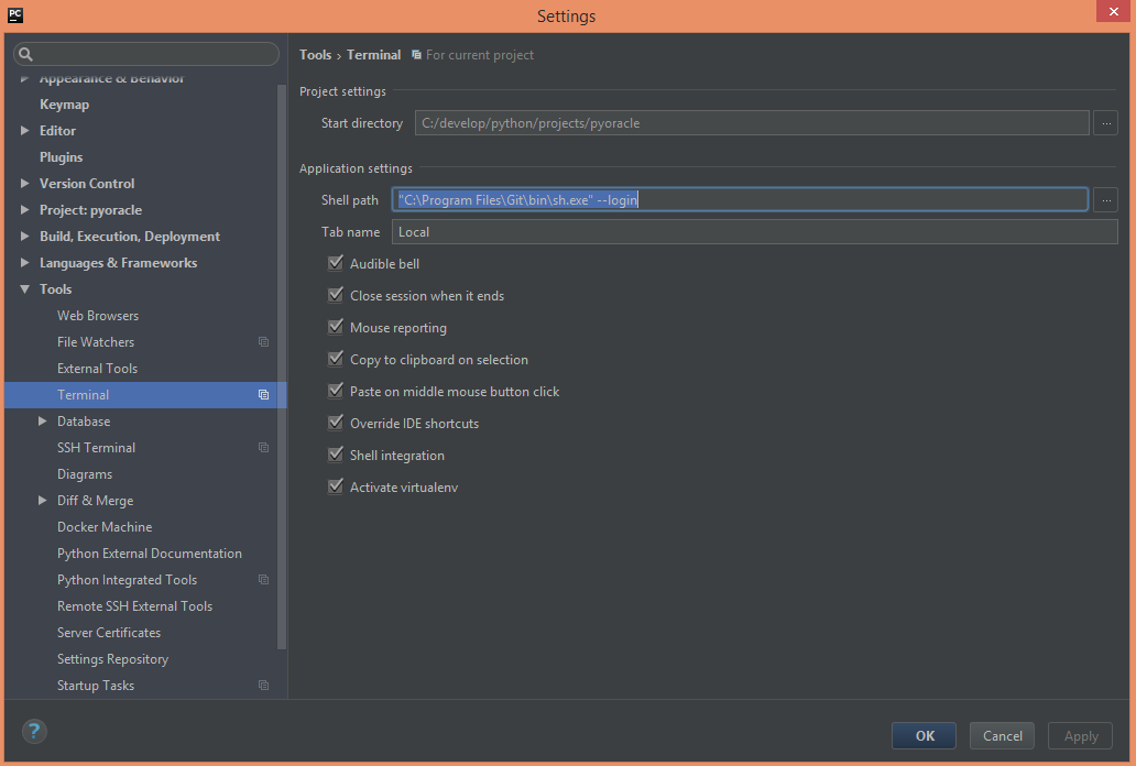 TIP: Como configurar Git Bash como terminal de Pycharm en Windows | Comunidad Django latino