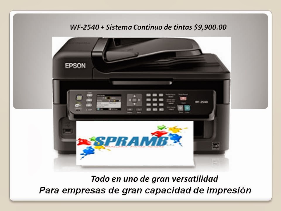 Soluciones Comerciales: Impresora Epson WF-2540 con sistema continuo de ...