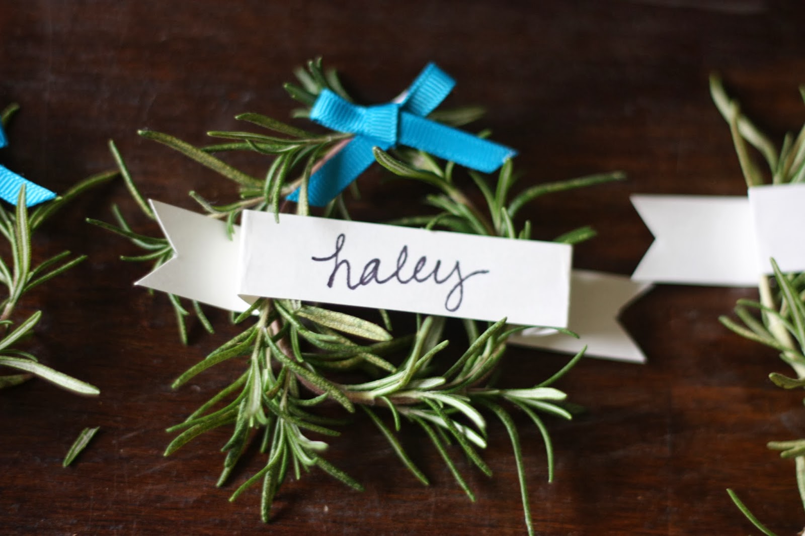 honeysuckle: Mini Rosemary Wreaths
