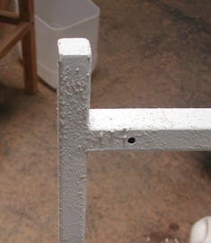 Antique texture finish for iron furniture. - wisno wood furniture finishing