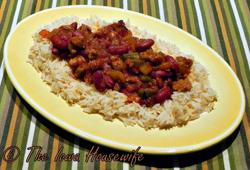 The Iowa Housewife: Sausage Over Rice