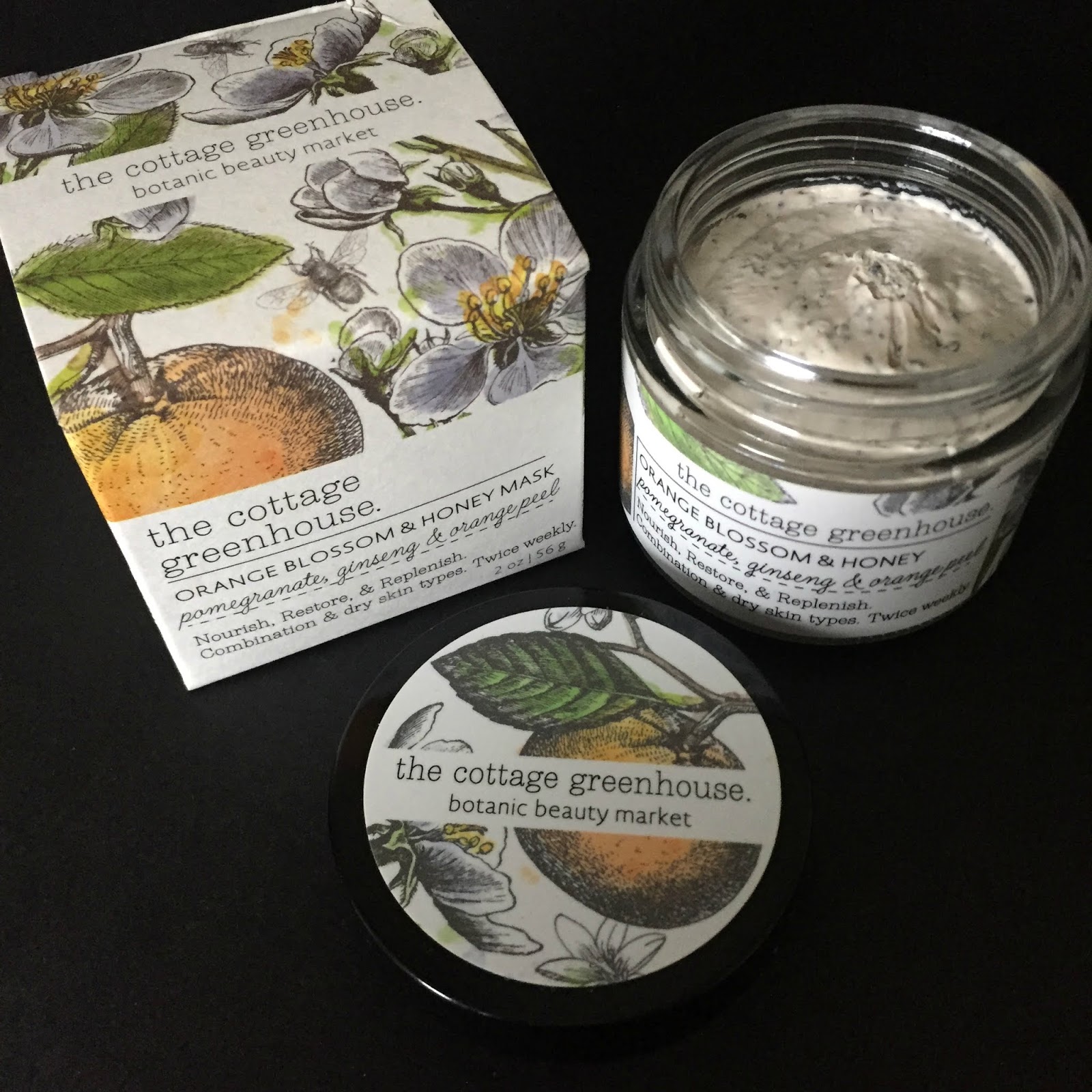 The Cottage Greenhouse Orange Blossom & Honey Mask | A Very Sweet Blog