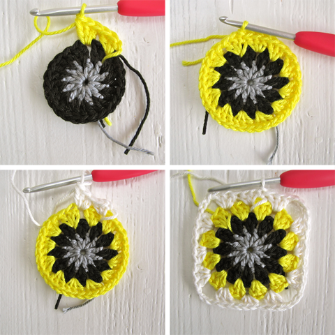 Color 'n Cream Crochet and Dream: Tutorial Flower Square V