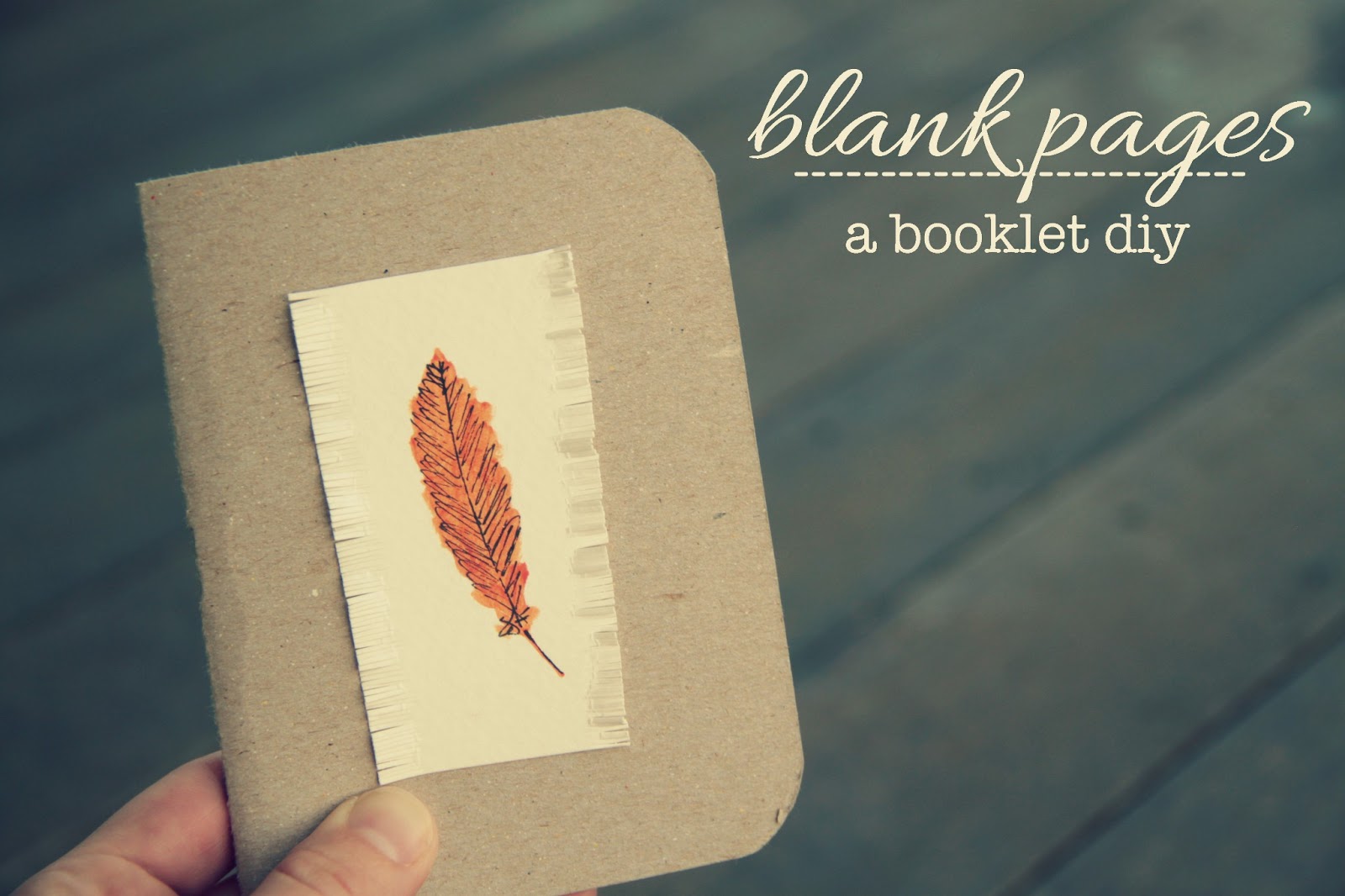 simple Serendipities: blank pages // a booklet diy