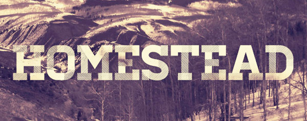 for free font: Homestead Font
