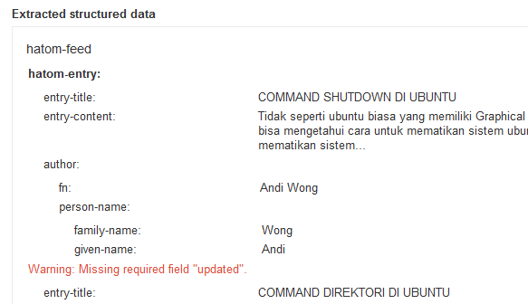 Bangandhi: WARNING: MISSING REQUIRED FIELD "UPDATED"