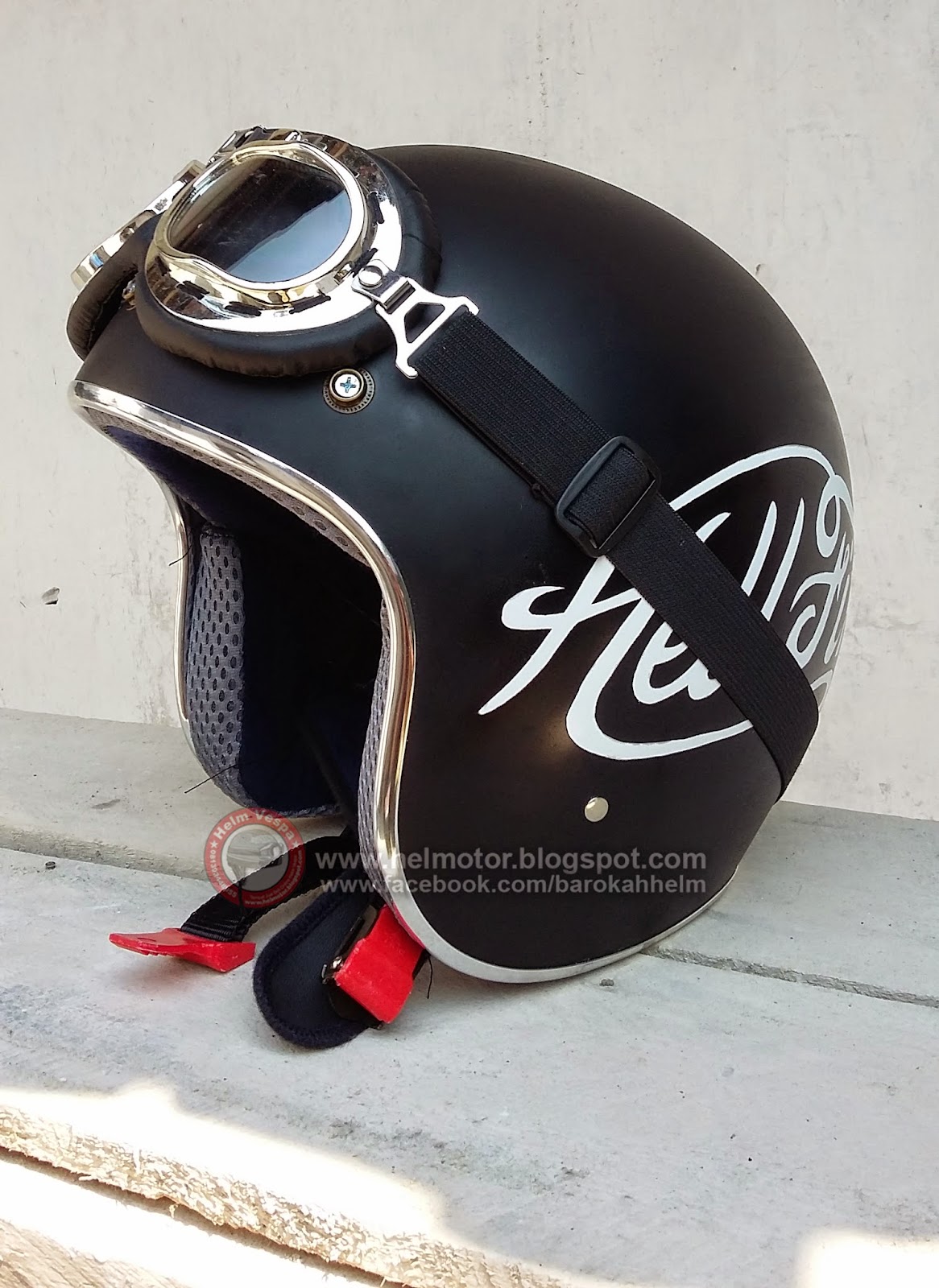 Helm Retro Hellfire ~ Helm Vespa