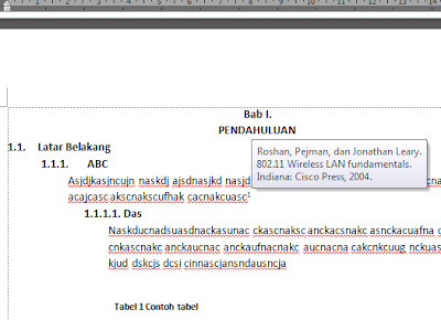 Membuat bodynote dan footnote otomatis di Ms.Word ~ duasatusebelas